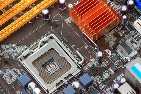 Premium Photo Focus Cpu Socket On Motherboard Of Computer