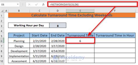 How To Calculate Turnaround Time In Excel Including Weekends And