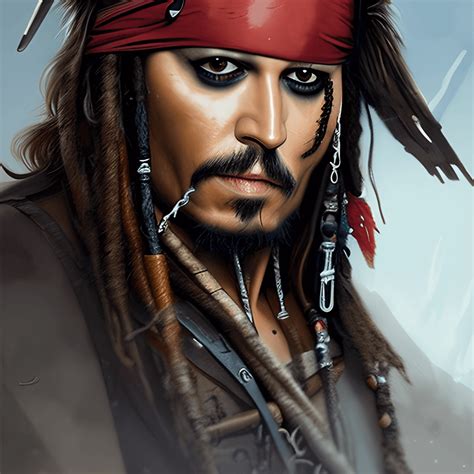 Captain Jack Sparrow Portrait By Greg Rutkowski · Creative Fabrica