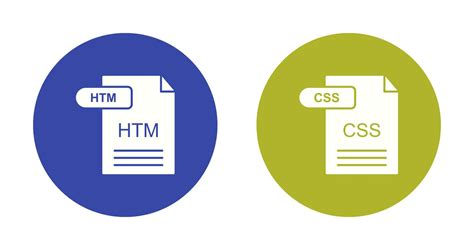HTM And CSS Icon 32664759 Vector Art At Vecteezy
