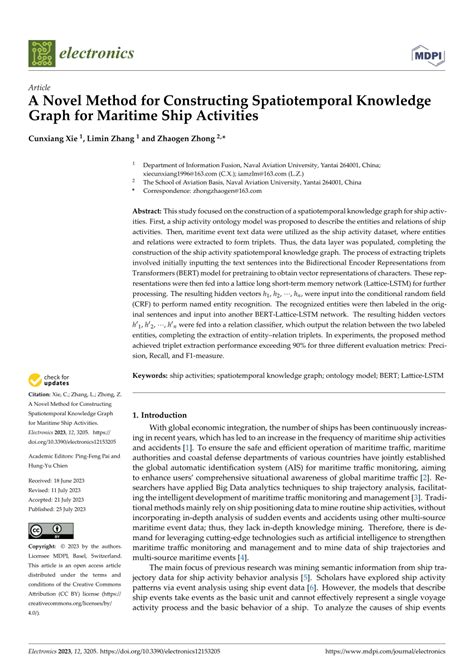 Pdf A Novel Method For Constructing Spatiotemporal Knowledge Graph For Maritime Ship Activities