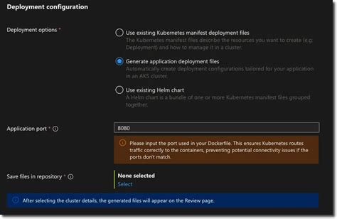 Using “deploy Application” In Azure Kubernetes Service Aks