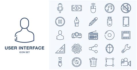 Basic Ui Essential Icon Web Icon Set Outline Icon Set 10397991 Vector Art At Vecteezy