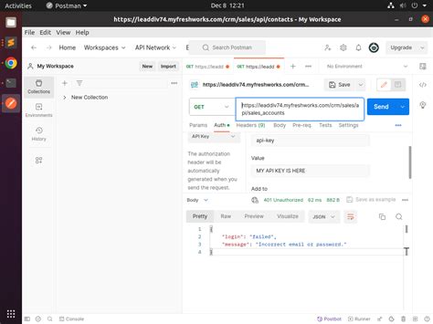Hi I Am Trying To Login In Postman With These Usernamewith Api Key