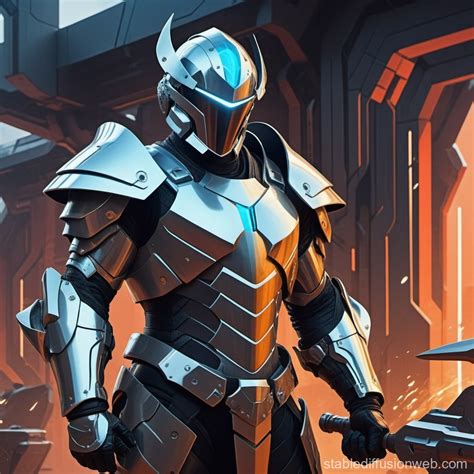 Futuristic Blacksmith Armor And Weapons Stable Diffusion Online