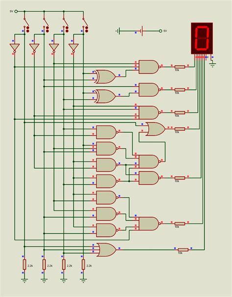 Decodificador Bcd A 7 Segmentos Con Compuertas Logicas Tecnicas De Enseñanza Diagrama De