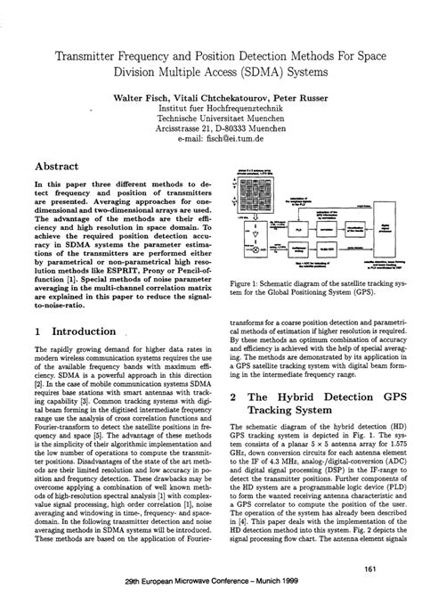 Pdf Transmitter Frequency And Position Detection Methods For Space Division Multiple Access