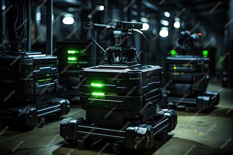 Premium Ai Image Efficient Autonomous Robots Organize Inventory In