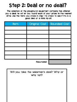 Decimals Project Based Learning Design A New Playground By The Teacher S Pet