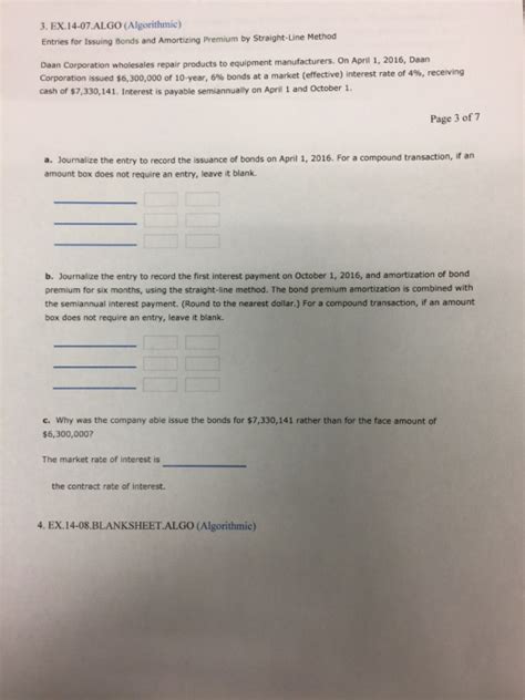 solved 3 ex 14 07 algo algorithmic entries for issuing