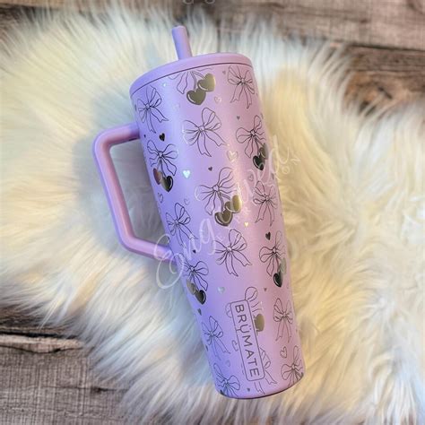 Engraved Brumate Era Tumbler Lavender Laser Brumate Lavender Cup Cherry
