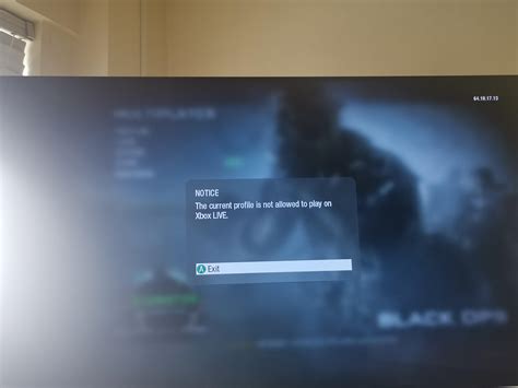 The Current Profile Is Not Allowed To Play On Xbox Live Rxbox