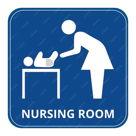 Premium Vector Blue Nursing Room Banner On A White Background