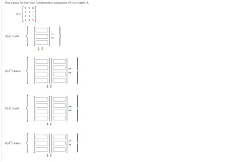 Solved Find Bases For The Four Fundamental Subspaces Of The
