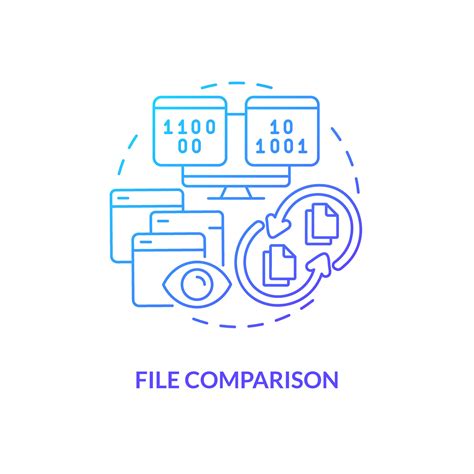 File Comparison Blue Gradient Concept Icon Identify Differences In Code Version Control