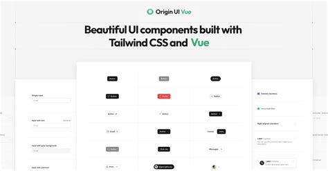 Origin Ui Beautiful Ui Components Built With Tailwind Css And Vue Originui Vue