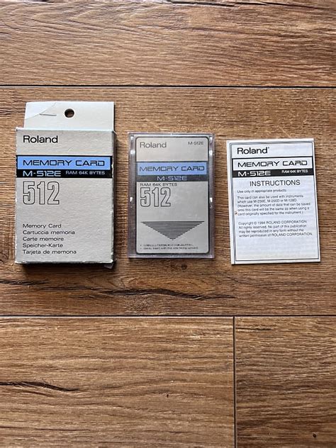 Roland M 512e Ram Memory Card 64k Bytes Reverb