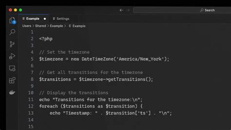basic example of php function timezone abbreviations list