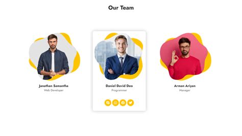 Make Our Team Section In Html And Css