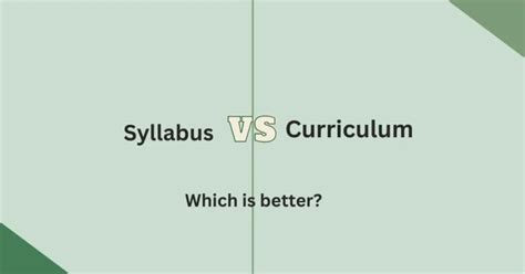 Difference Between Syllabus Vs Curriculum