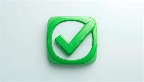 Green Check Mark Symbol Icon Approval Accepted Correct Choice Stock