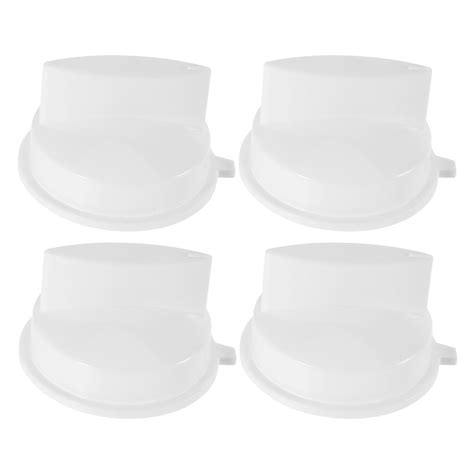 4pcs Microwave Oven Knob Replacement White Timer Control Knobs For Gas