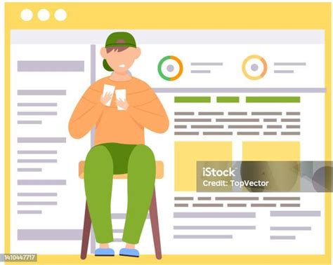 불만을 품은 남자는 손에 카드를 들고 앉아 있었다 통계 및 비즈니스 분석으로 작업하는 사람 경영자에 대한 스톡 벡터 아트 및 기타 이미지 Istock