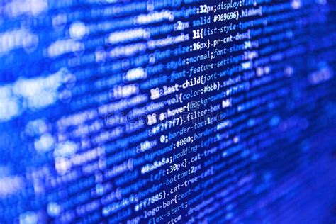 Abstract Source Code Background Data Bits Computer Bits Shadow And