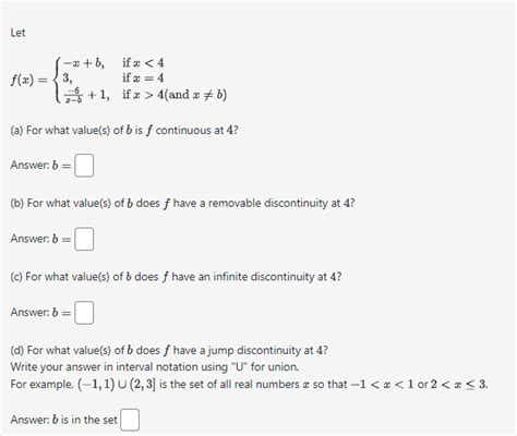 Solved Let F X X B 3 Xb6 1 If X 4 And Chegg Com