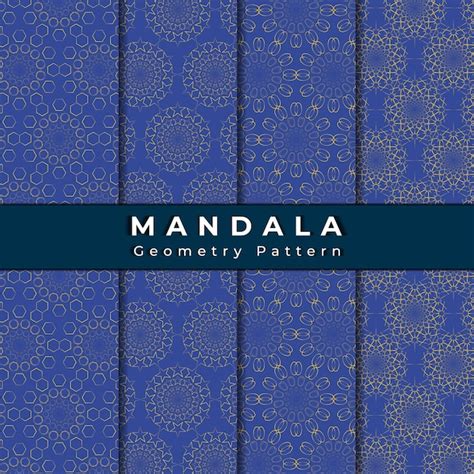 Premium Vector Mandala Geometry Pattern Design Set Perfect For