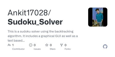 Github Ankit17028sudokusolver This Is A Sudoku Solver Using The Backtracking Algorithm It