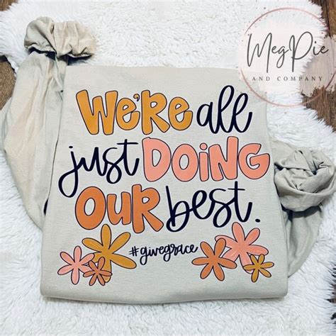Were All Just Doing Our Best Png Mental Health Sublimation File Give