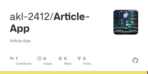GitHub Akl Article App Article App
