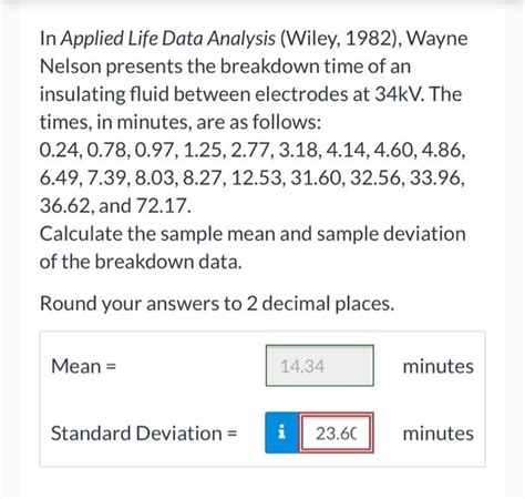 Solved In Applied Life Data Analysis Wiley 1982 Wayne