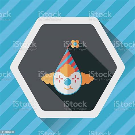 ตัวตลกไอคอนแบนที่มีเงายาว Eps10 ภาพประกอบสต็อก ดาวน์โหลดรูปภาพตอนนี้ การ์ดโจ๊กเกอร์ ความตลก