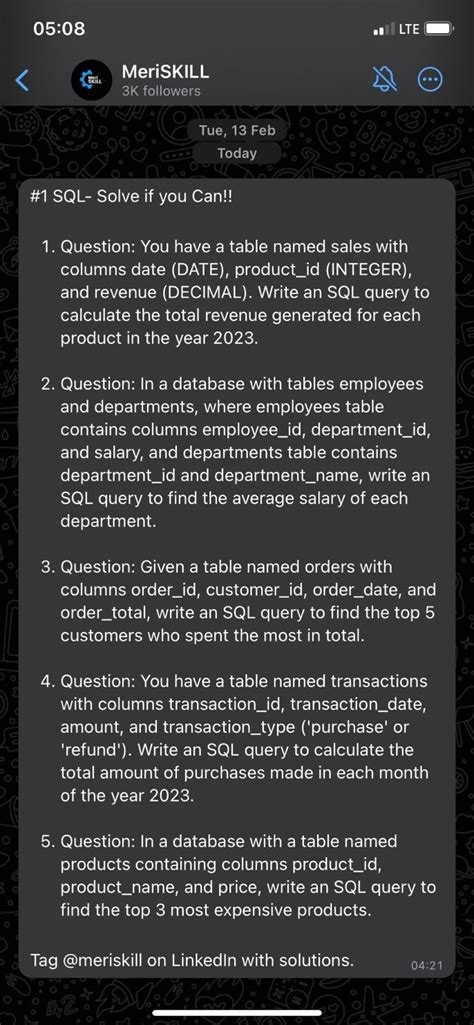 Adu Aderibigbe On Linkedin Meriskill Meriskillintern Sql Sqlqueries Sqldatabase