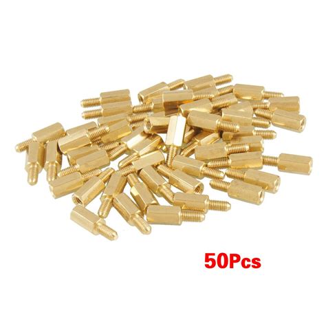 Ksol Style 50 Pcs Brass Screw Thread Pcb Stand Off Grandado