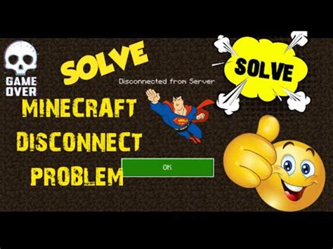 MINECRAFT DISCONNECTED FROM THE SERVER PROBLEM SOLVE Minecraft Gaming Problem Solve YouTube