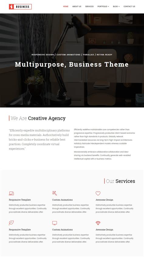 Business Multipurpose Html Template Html Templates ~ Creative Market