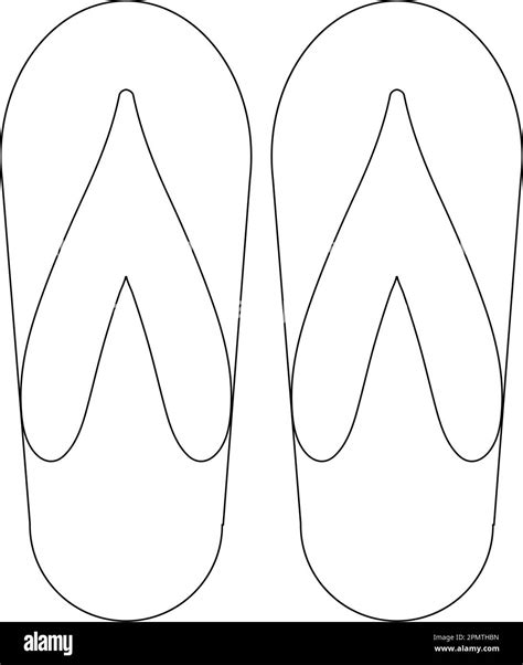 Flip Flops Logo Vector Illustration Simple Design Stock Vector Image