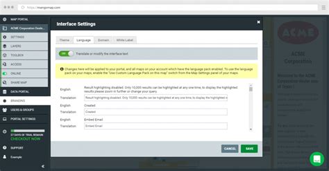 Translating The Map Interface Mango Help Centre