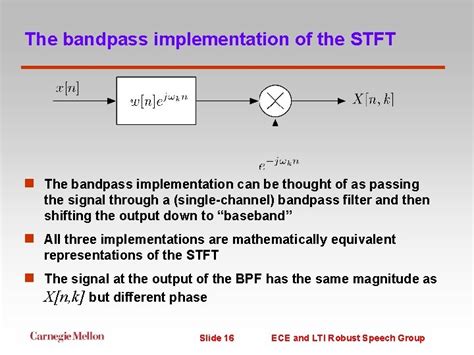 Introduction To The Shorttime Fourier Transform Stft Richard