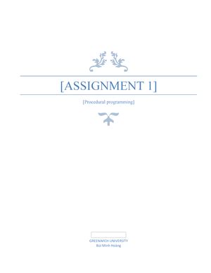 ASM 03 Pfp Programming Fundamentals FPT Studocu