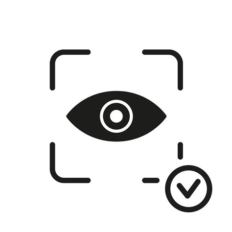 Eye Scan Id Line Icon Vision Scanning Technology For Security Access Pictogram Iris
