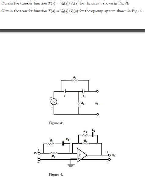 Solved Obtain The Transfer Function T S V S Vs S For The Chegg Com