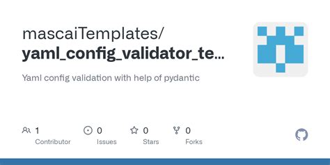Github Mascaitemplates Yaml Config Validator Template Yaml Config Validation With Help Of
