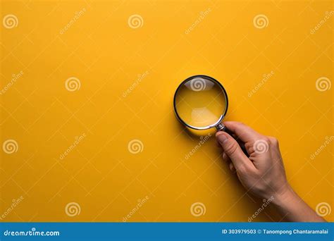 Hand Holding Magnifying Glass Searching And Inspect Concept Generative Ai Stock Illustration