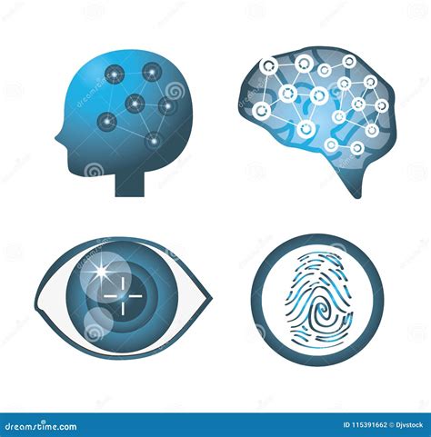 Set Digital Future Technology Connection Stock Vector Illustration Of Cyberspace Reality