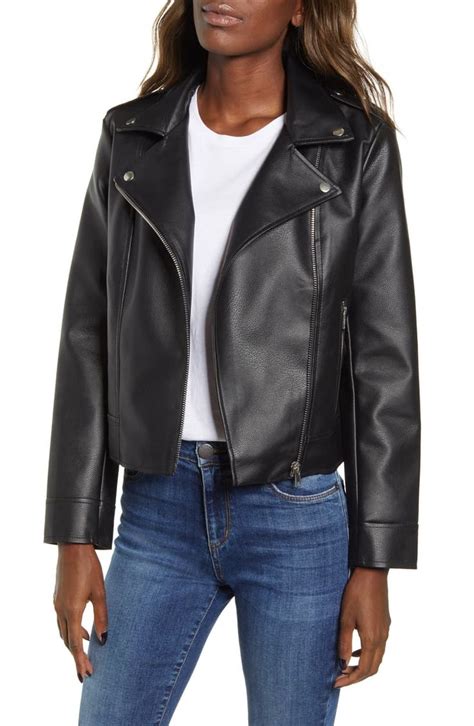 Bb Dakota By Steve Madden Bb Dakota Faux Leather Moto Jacket