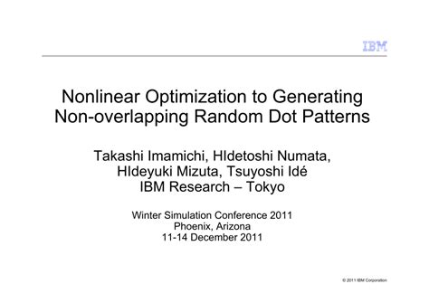 Pdf Nonlinear Optimization To Generate Non Overlapping Random Dot Patterns